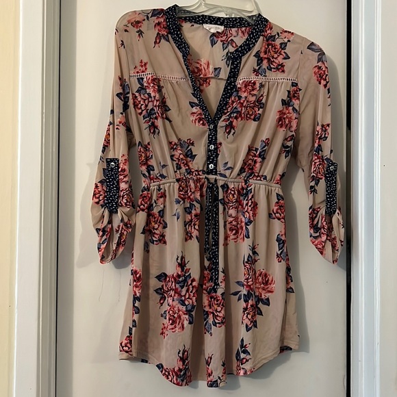 Tops | Very Chic Color Combination Starchy Blouse See Through Maternity ...